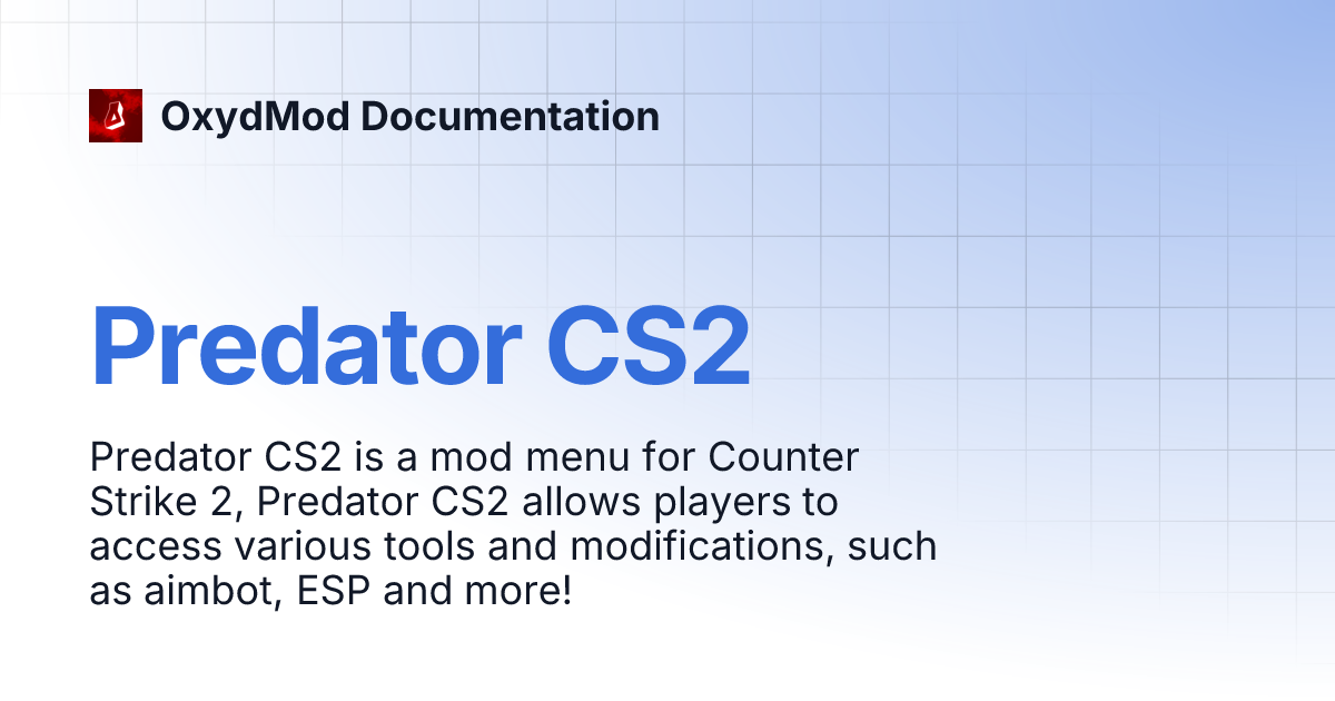 Predator CS2 | OxydMod Documentation